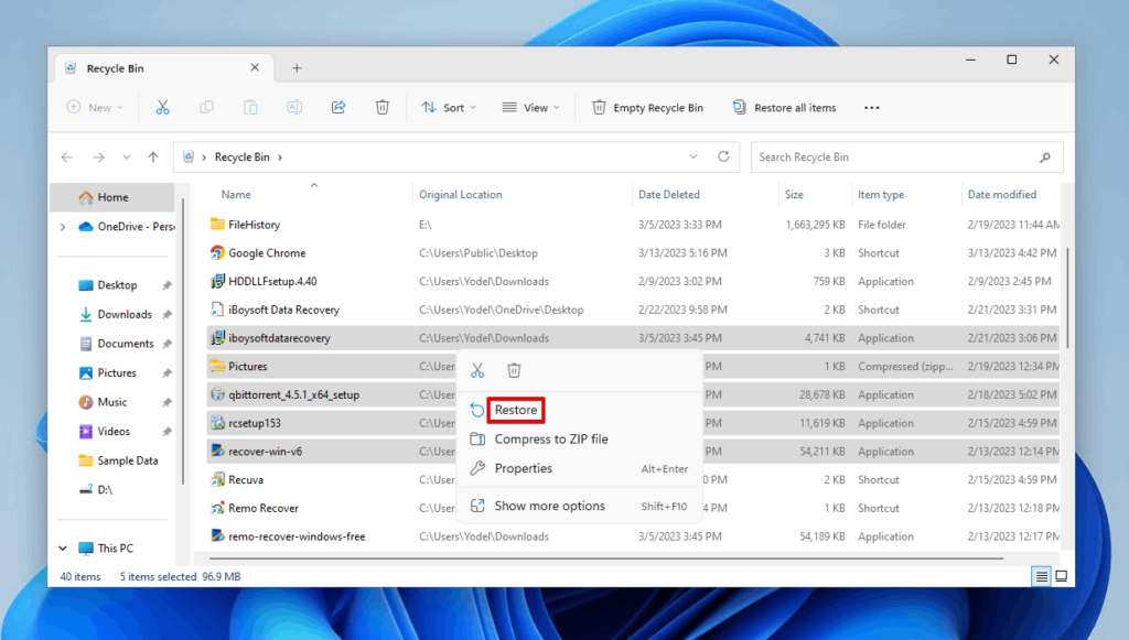 How to Recover Deleted Downloads or Entire Downloads Folder
