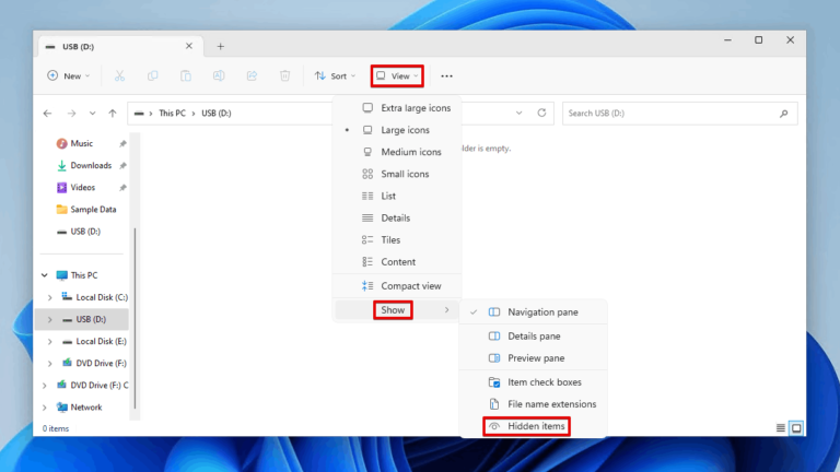 Unhide Files in USB: How to Show Hidden Files on USB Drive